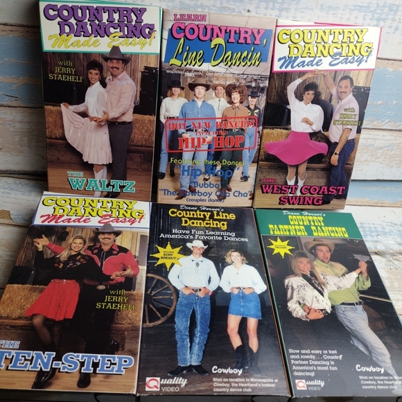 unbranded | Media | 6 Country Line Dancing Vhs Tapes Vintage 992 1993 ...